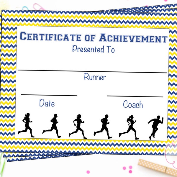 Fun Run Certificate - Etsy