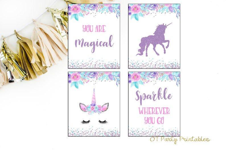 INSTANT DOWNLOAD Sparkle Wherever You Go Unicorn Party | Etsy