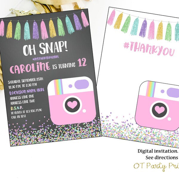 Selfie Invitation - Etsy