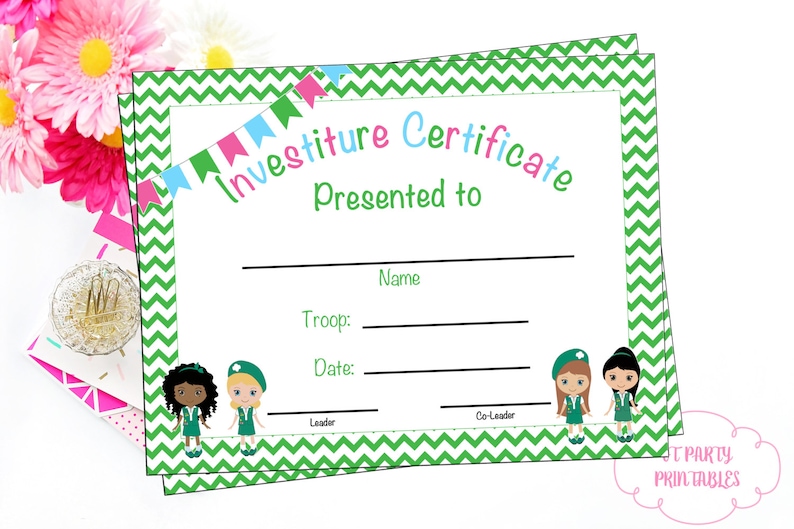 Investiture Ceremony Certificate Printable Print at Home - Etsy