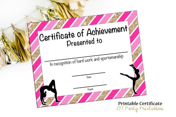 Gymnastics Certificate Template