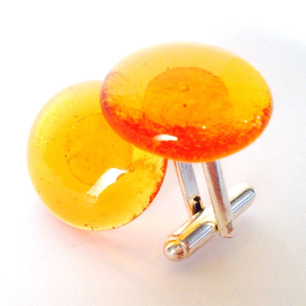 Orange Cufflinks - Etsy