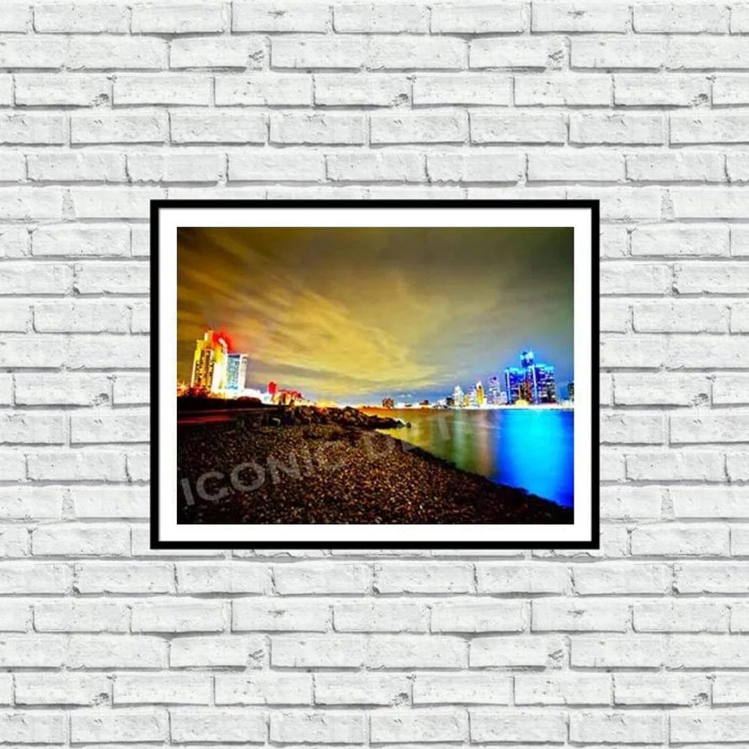 Detroit Windsor Beach - Iconic Detroit Photography - Wall Art - Etsy