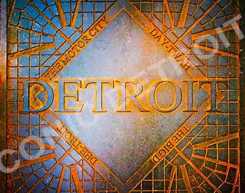 Detroit Photography Detroit Decorative Manhole Iconic Detroit Photo ...