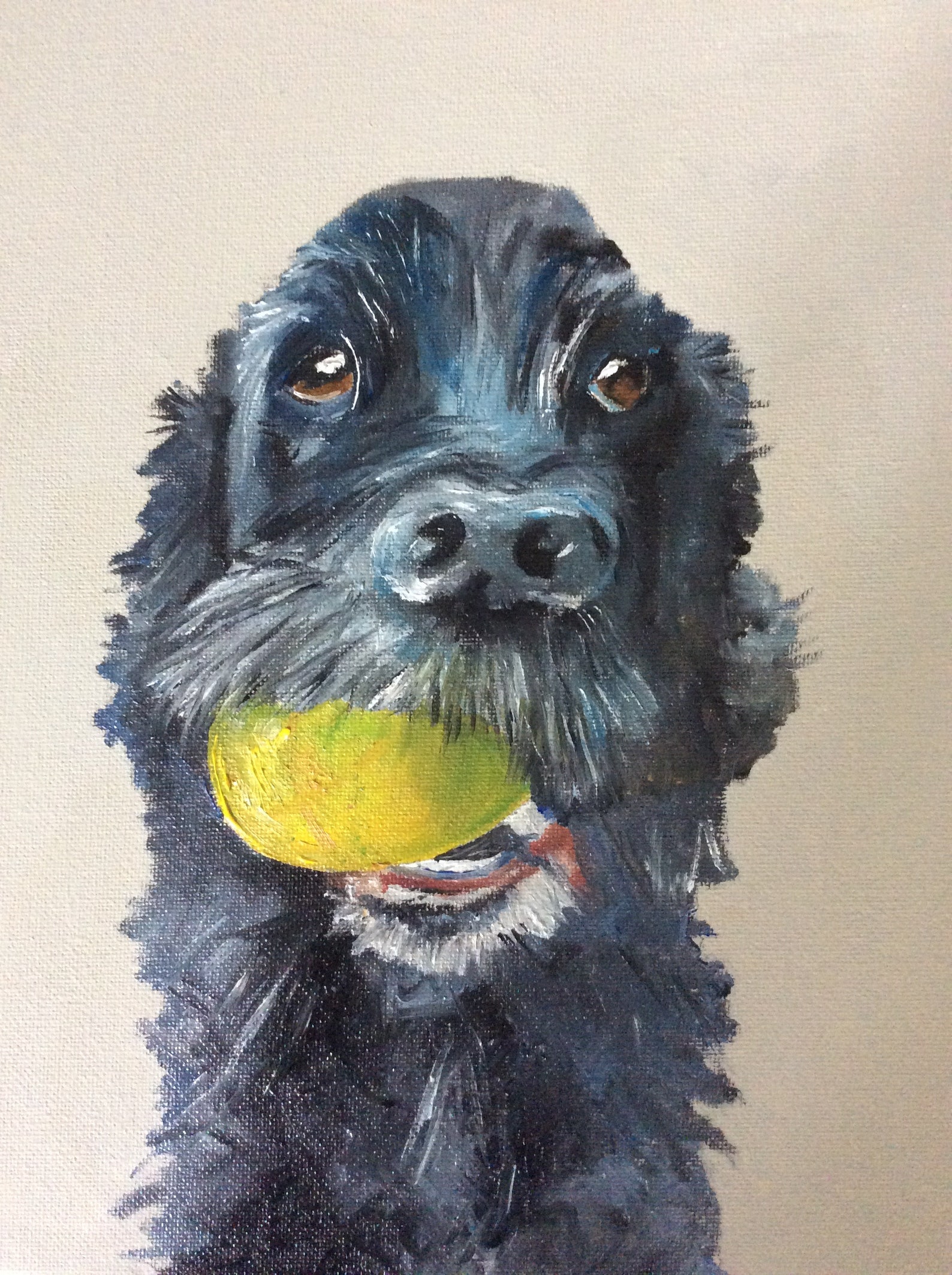 Labrador, Dog Portrait , Oil Painting , Original , Art, Farrow and Ball ...