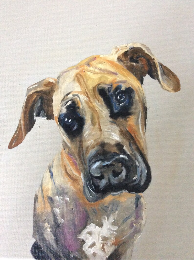 Labrador, Dog Portrait , Oil Painting , Original , Art, Farrow and Ball ...
