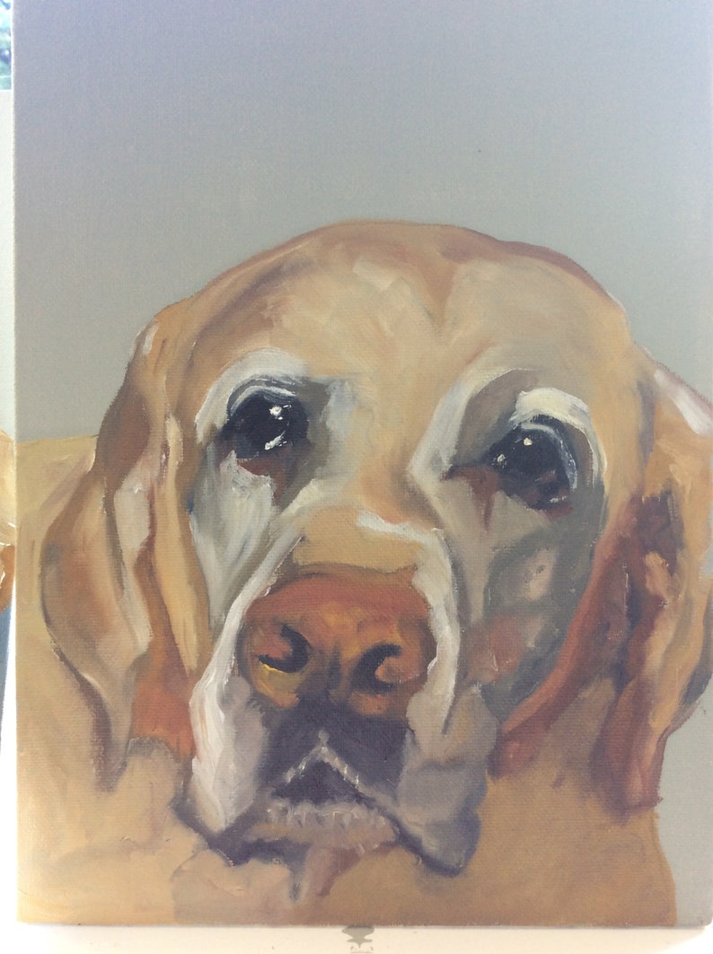 Labrador, Dog Portrait , Oil Painting , Original , Art, Farrow and Ball ...