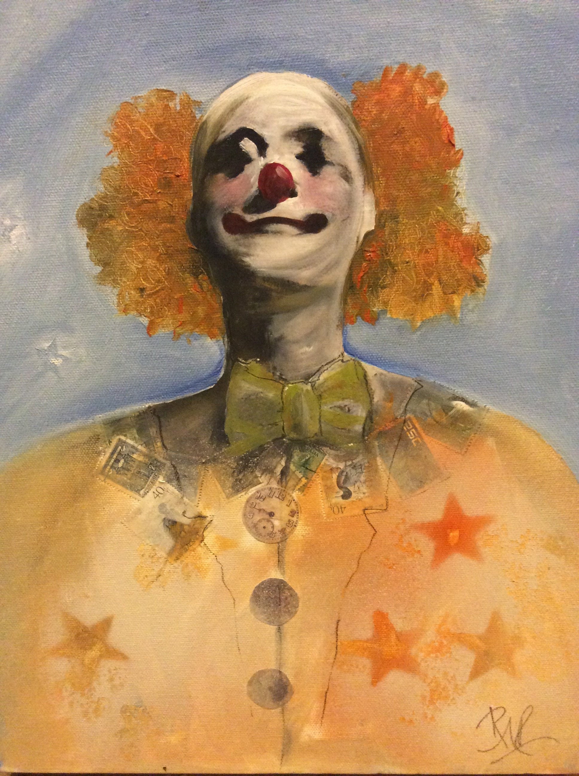 Clown Original Oil Painting , Signed, Bright and Quirky Artwork ...
