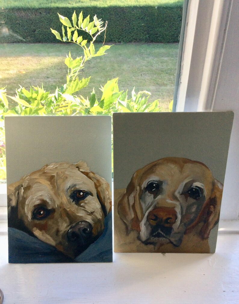 Labrador, Dog Portrait , Oil Painting , Original , Art, Farrow and Ball ...