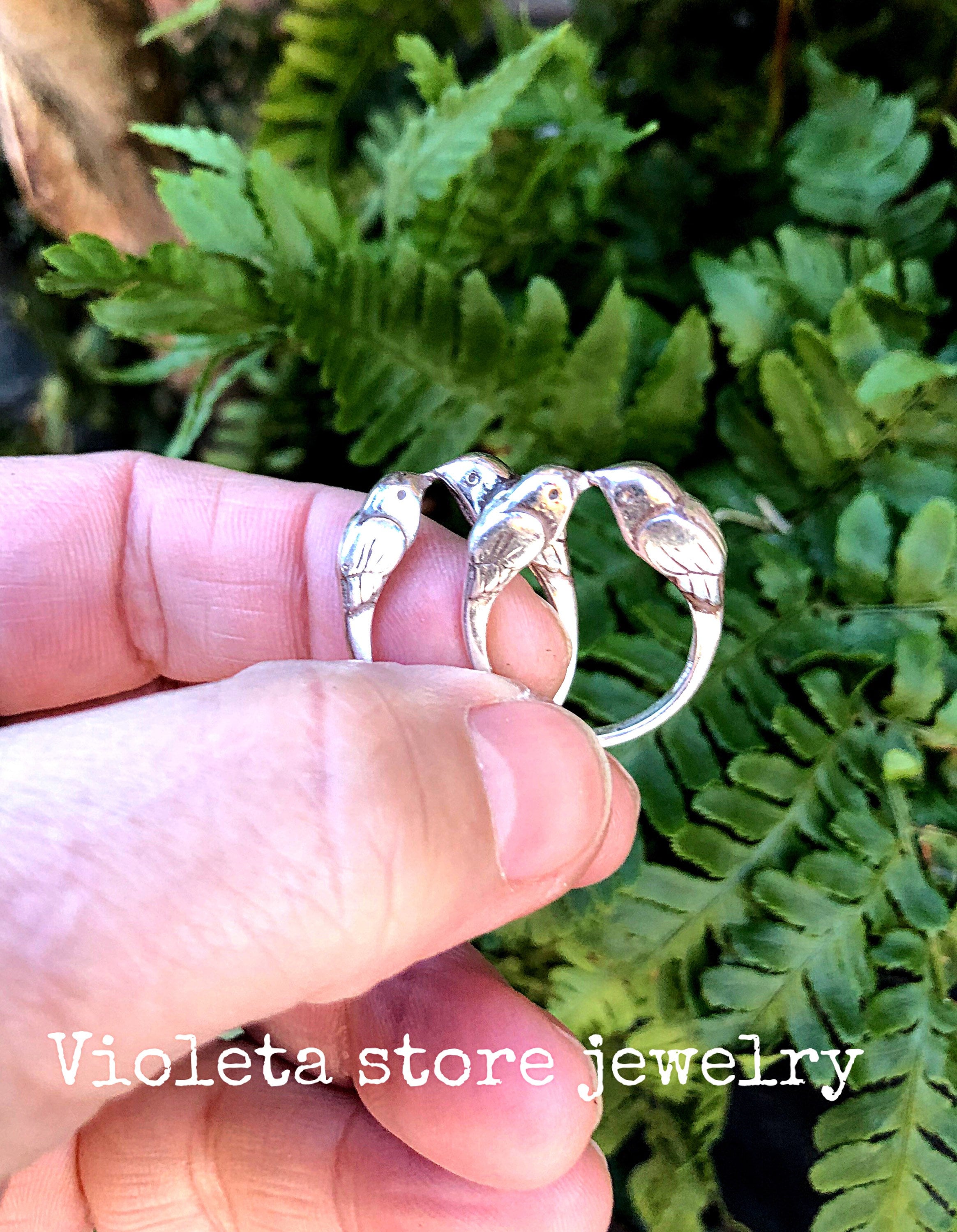 Birds ring two in love birds romantic birds ring bird | Etsy