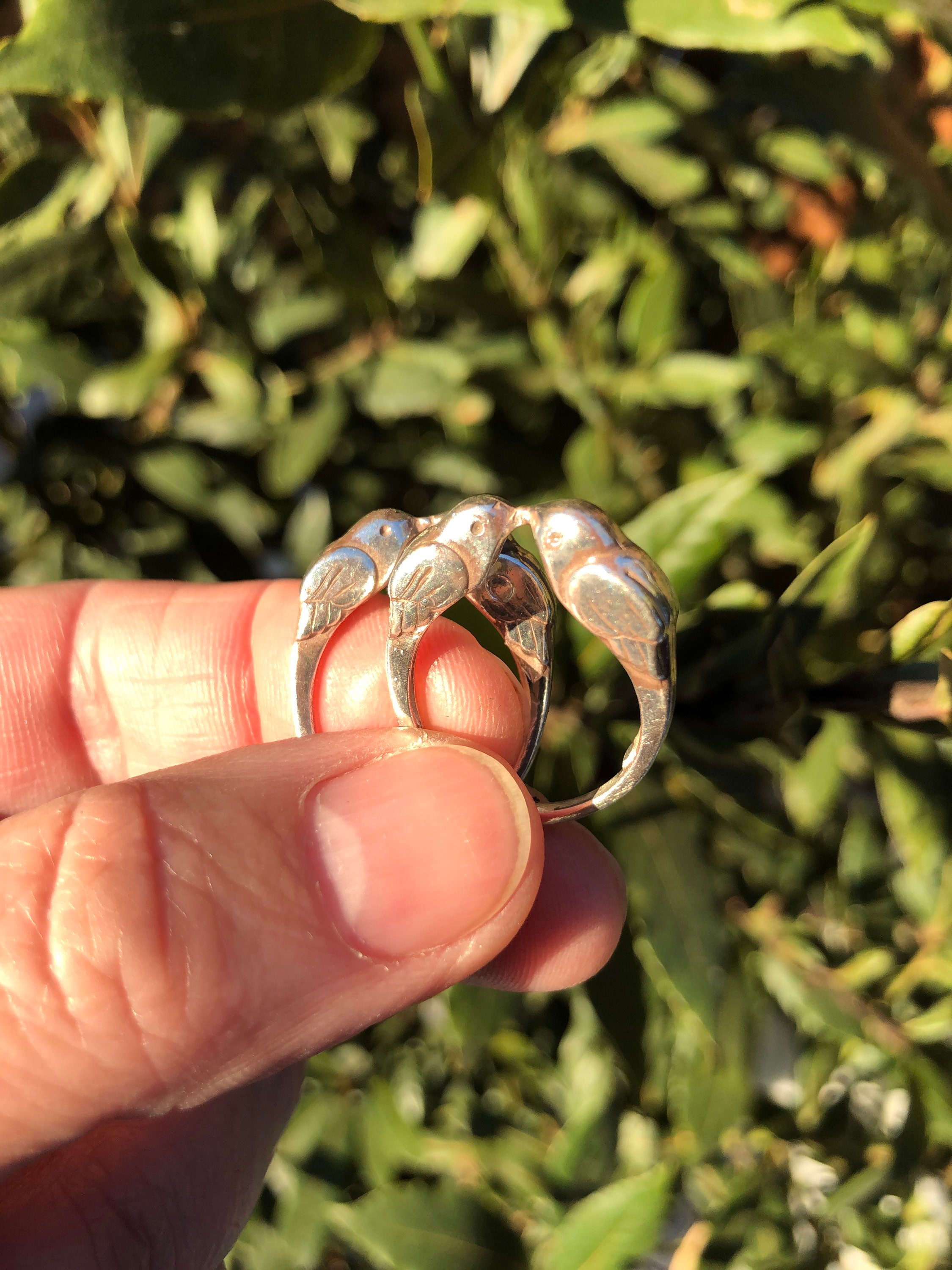 Birds ring two in love birds romantic birds ring bird | Etsy