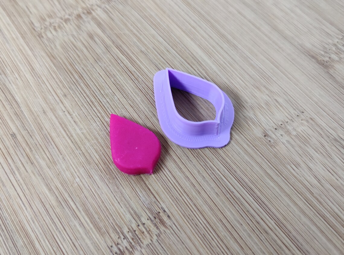 Tear Drop Curved Cookie Cutter Set #1 - Suitable for Fondant, Polymer ...
