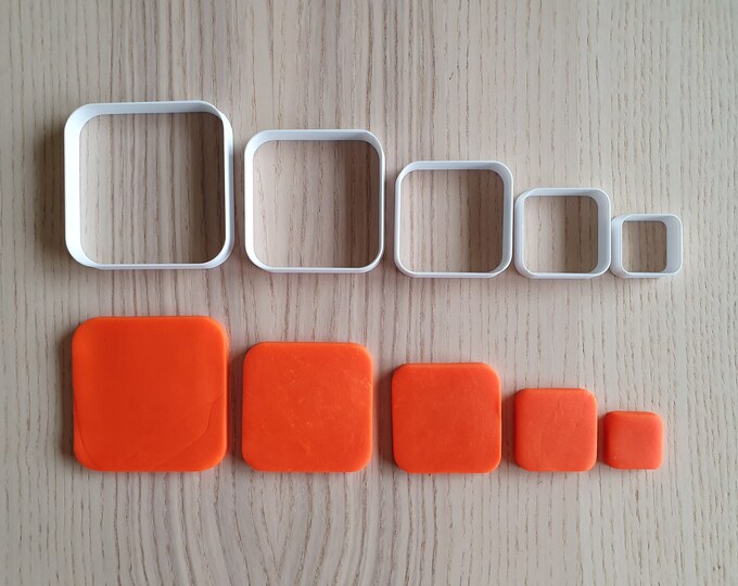 Rounded Square Cookie Cutter From Mini to Large Round Corners Polymer ...