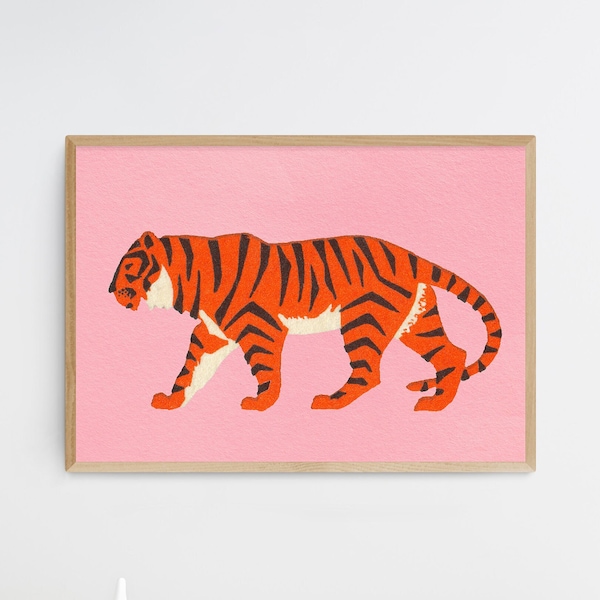 Kids Tiger Poster - Etsy