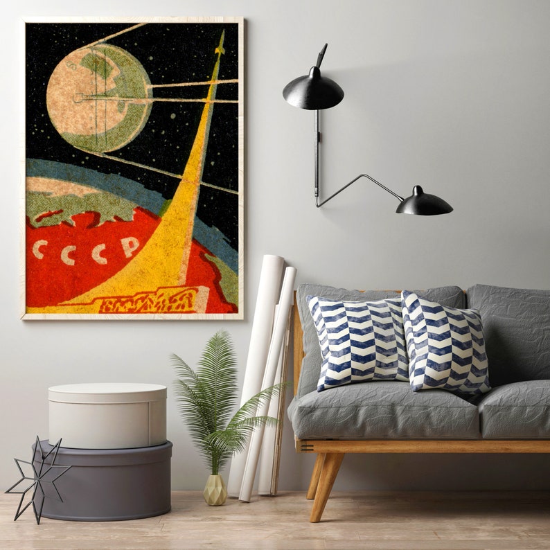 Sputnik Soviet Space Print - Etsy