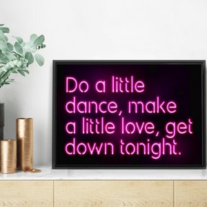 LARGE Personalised Neon Poster | Customisable Neon Sign Print | 'A2' or ...