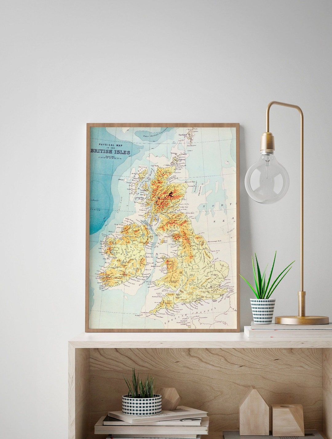 Vintage British Isles Map Print (1887): Historical UK Decor - Etsy