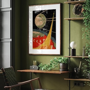 Sputnik Soviet Space Print - Etsy