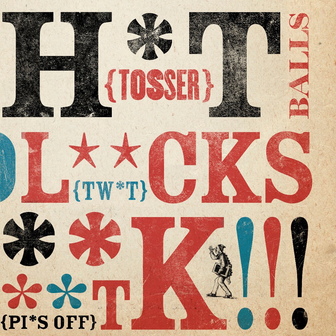 Letterpress Poster Swear Words Cursing Wall Art - Etsy UK