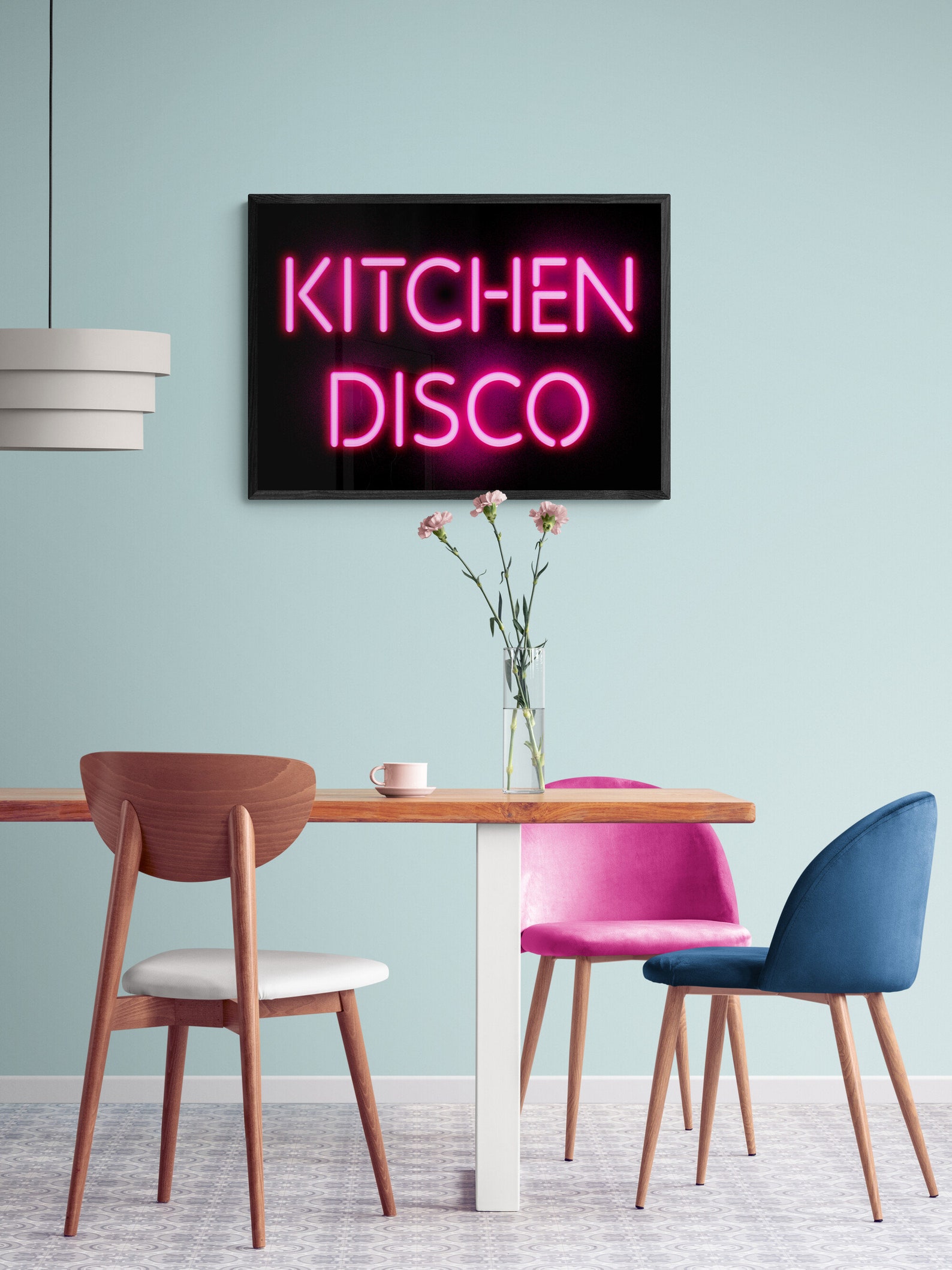 KITCHEN DISCO PRINT | Neon Disco Aesthetic | Kitchen Decor - Etsy UK
