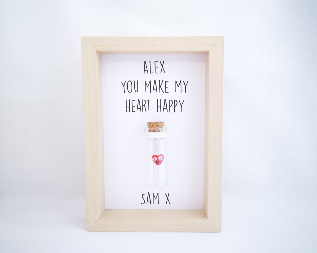 Cute Boyfriend Gift Boyfriend Frame Add Names or Your Own - Etsy UK