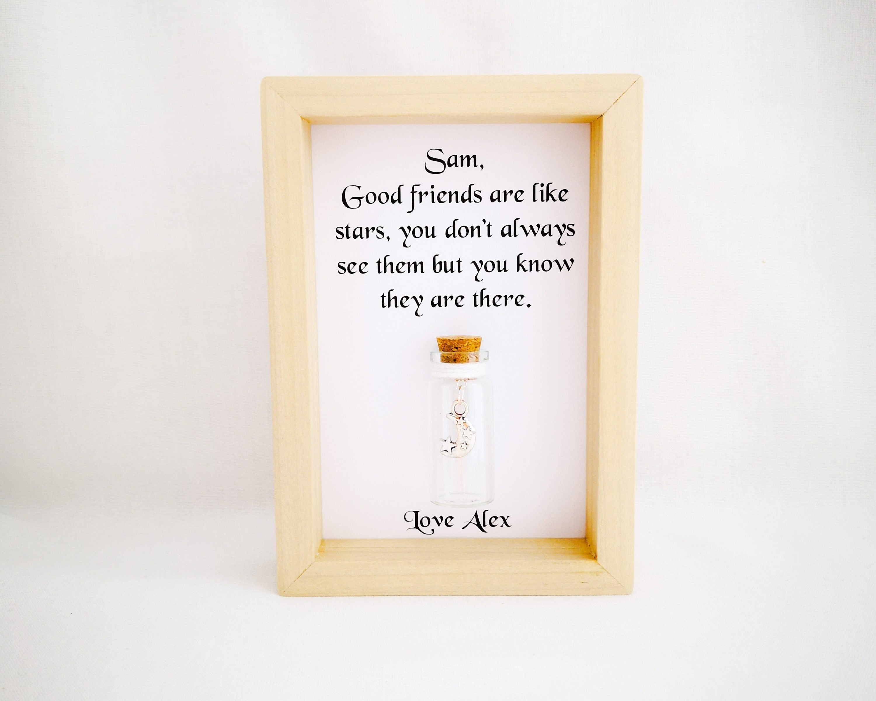 Good Friends Are Like Stars Personalised Quote Friend | Etsy UK