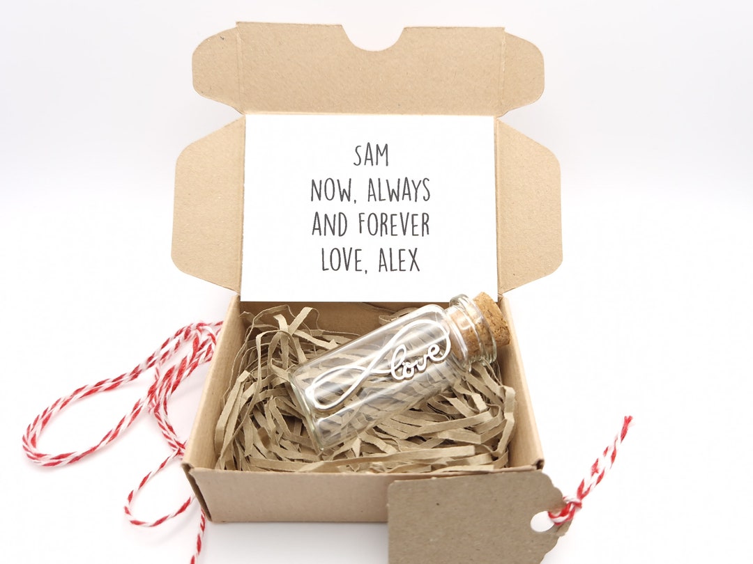 Miniature Anniversary Gift, Message in A Bottle, Infinity Gift - Etsy UK