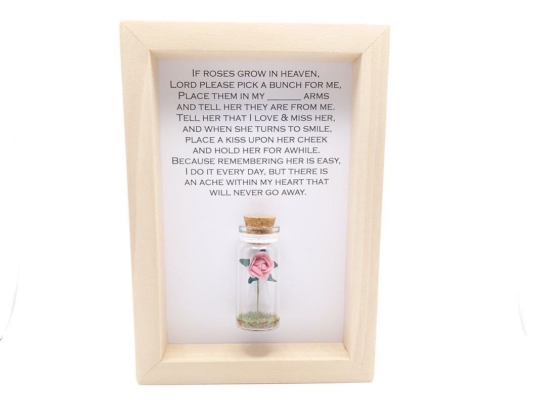 Sister Bereavement, Personalised Memorial, If Roses Grow in Heaven ...