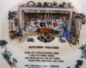 Kitchen prayer plate | Etsy