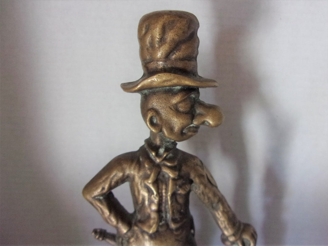 Antique Brass Alley Sloper Doorstop on Wooden Base WC Fields ...