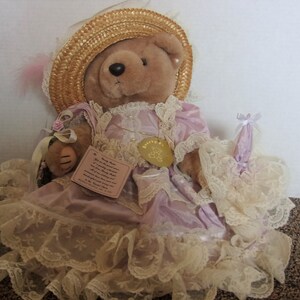 Plush Bear Bearly People 1991 Victorian Elegance Southern - Etsy