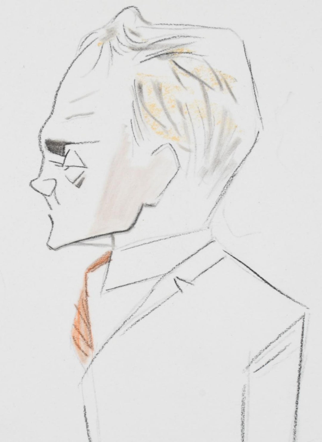 James Cagney in Pen and Pastel by Artist Julius Kroll 1930s 1940s 1950s ...