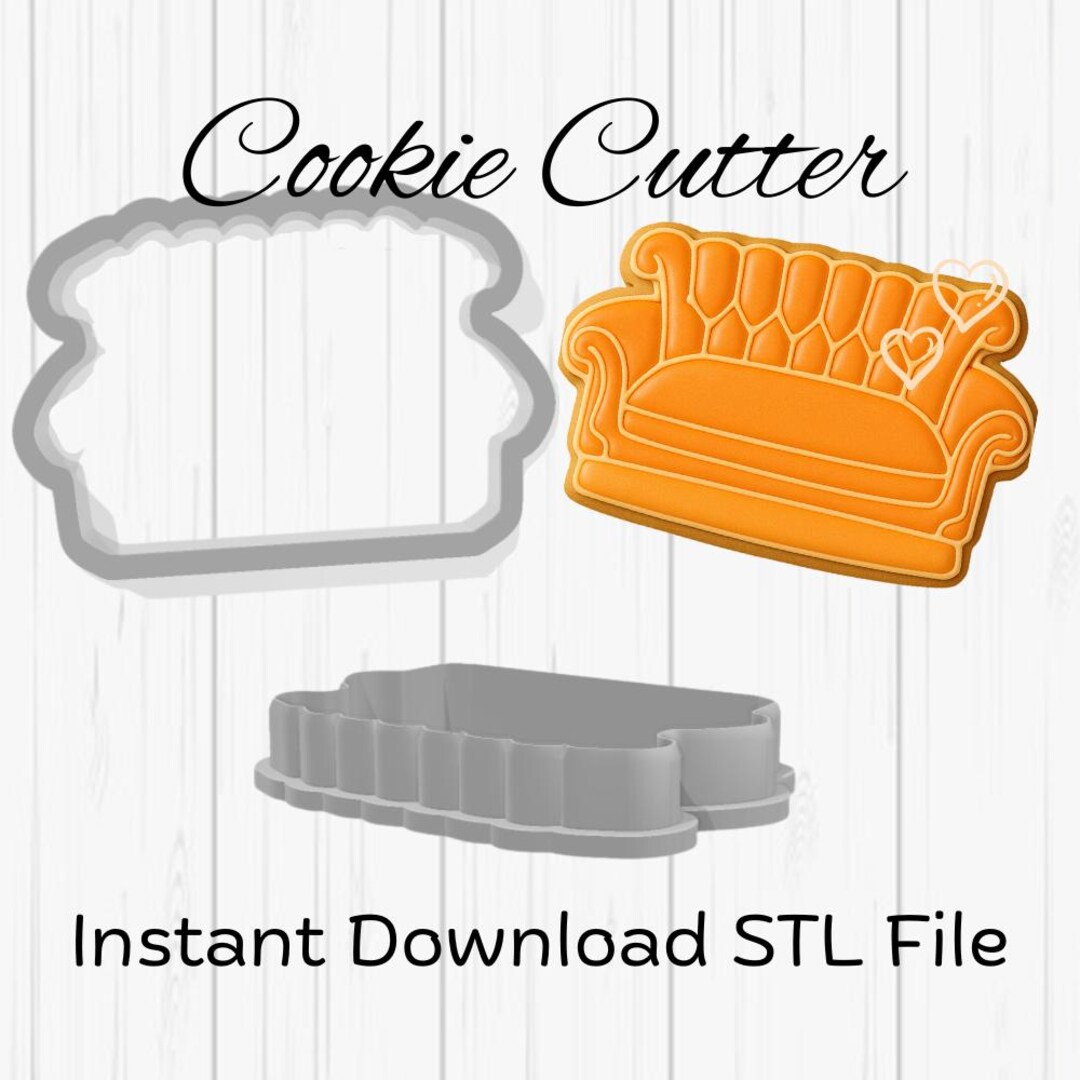 Friends TV Show Couch Cookie Cutter STL 3.5x2.5 Inch | 3D Printable ...
