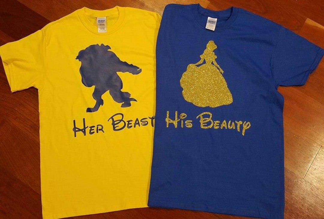 Disney Beauty and the Beast Inspired Matching Family T Shirt His Beauty ...