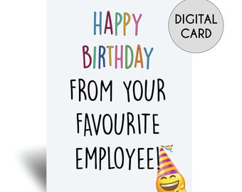 Happy Birthday Work Card - Etsy