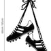 Football Boots Wall Decal Boys Bedroom Wall Sticker Footballer Sports ...