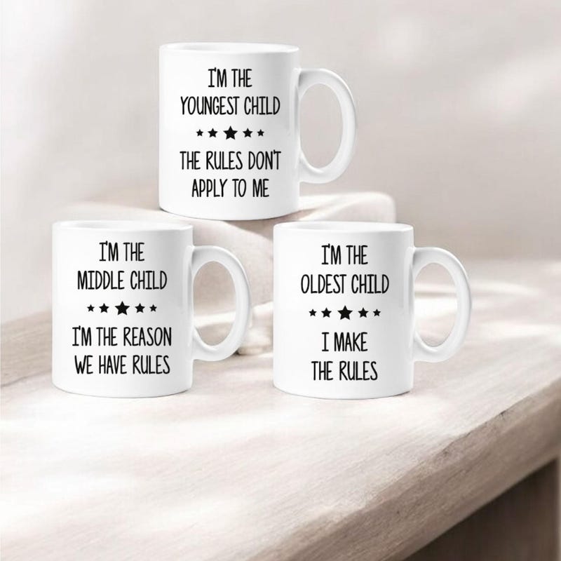 Family of 3 Mug Set - Etsy UK