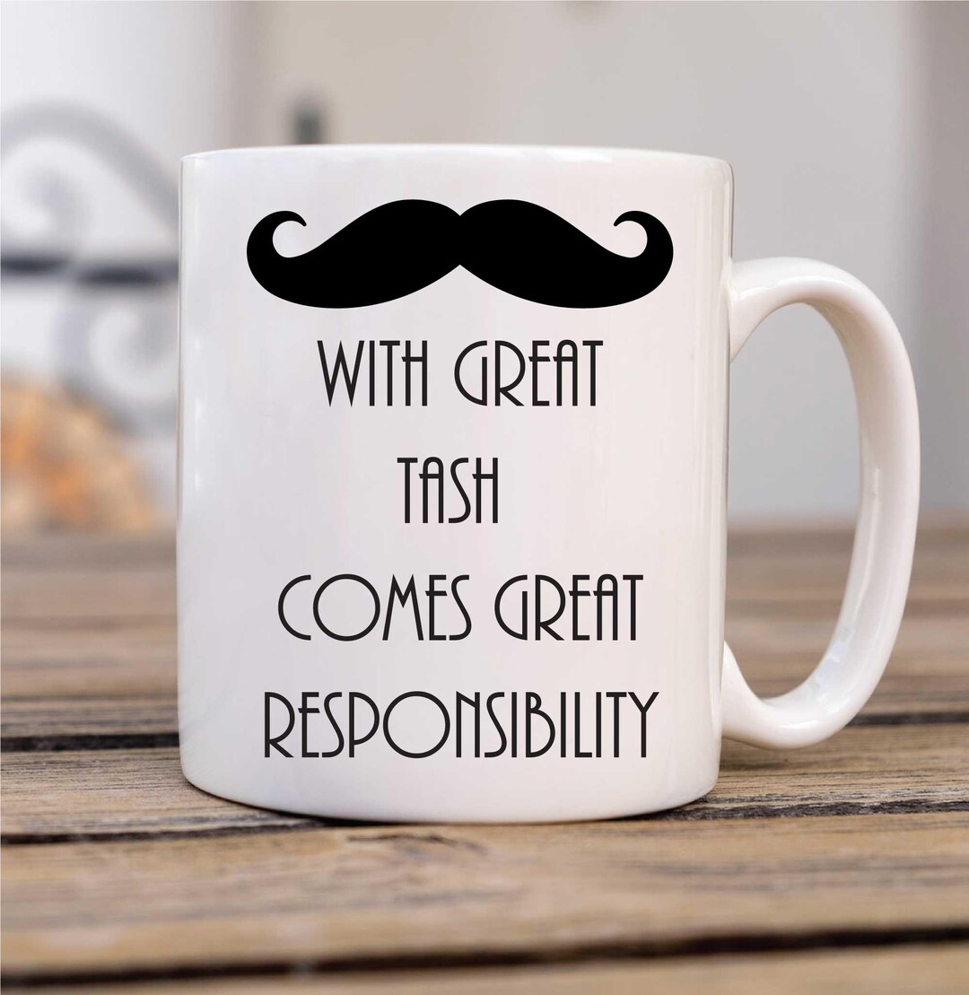 Mug With Great Tash: Funny Ceramic Novelty Gift, Perfect Present for ...