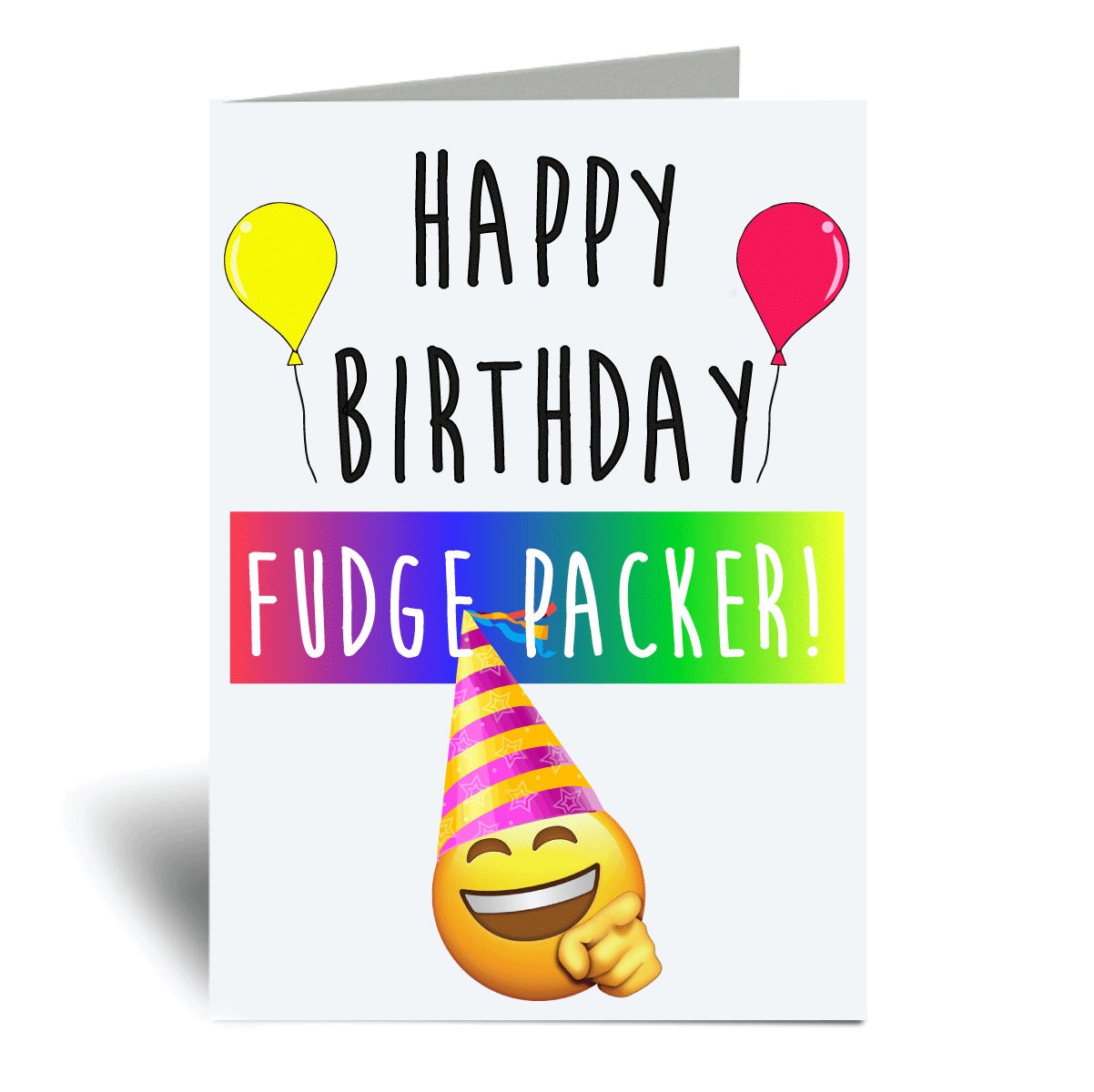 Happy Birthday Card Happy Birthday Fudge Packer Greeting | Etsy