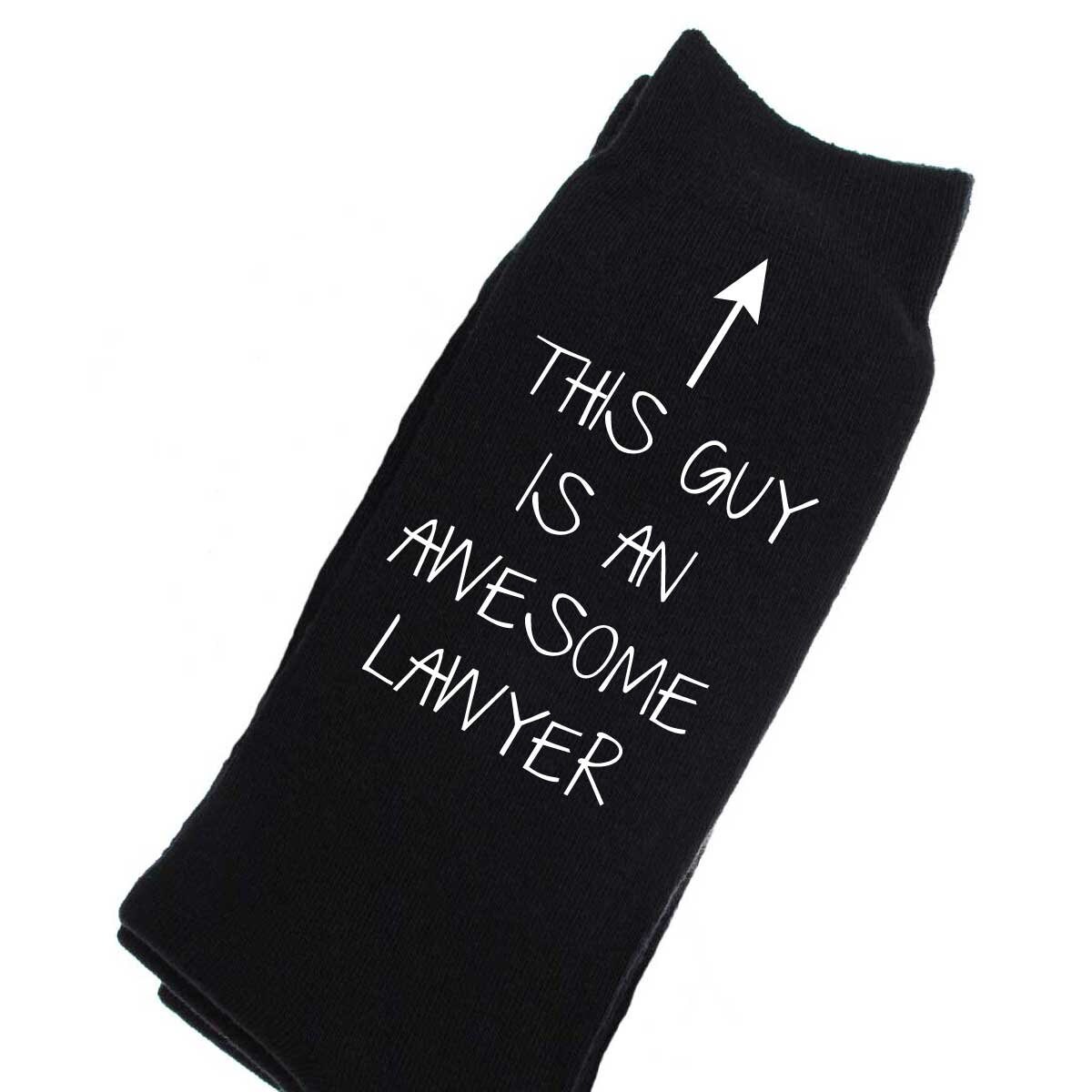 Lawyer Socks Mens Black This Guy is an Awesome Lawyer Socks Valentines ...