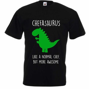 Chef Dinosaur Tshirt Twinning Matching Top Tee Funny Novelty Dad ...