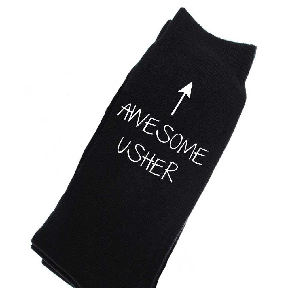 Usher Socks Mens Black Socks Awesome Usher Wedding Day Present - Etsy
