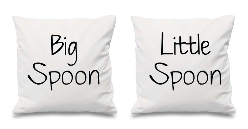 Couples Cushion Covers Big Spoon Little Spoon Wedding - Etsy