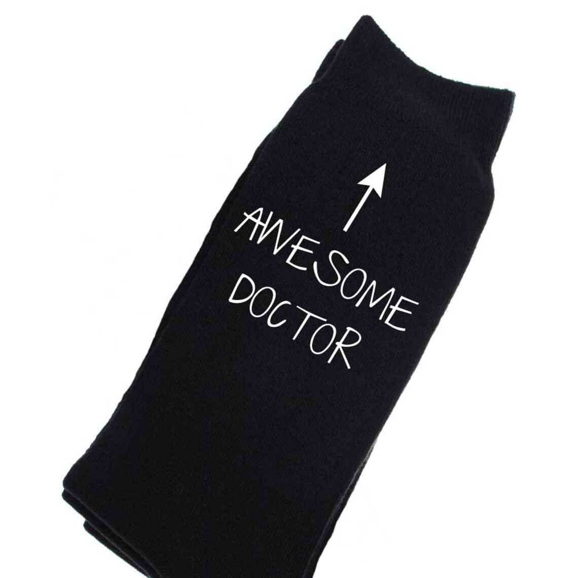 Doctor Socks Mens Black Socks Awesome Doctor Fathers Day | Etsy