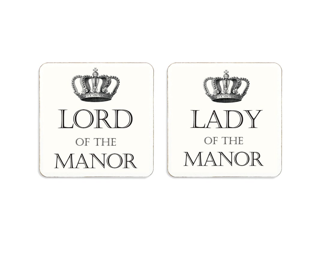 Coaster Set Lord and Lady of the Manor Mother Fathers Day Birthday ...