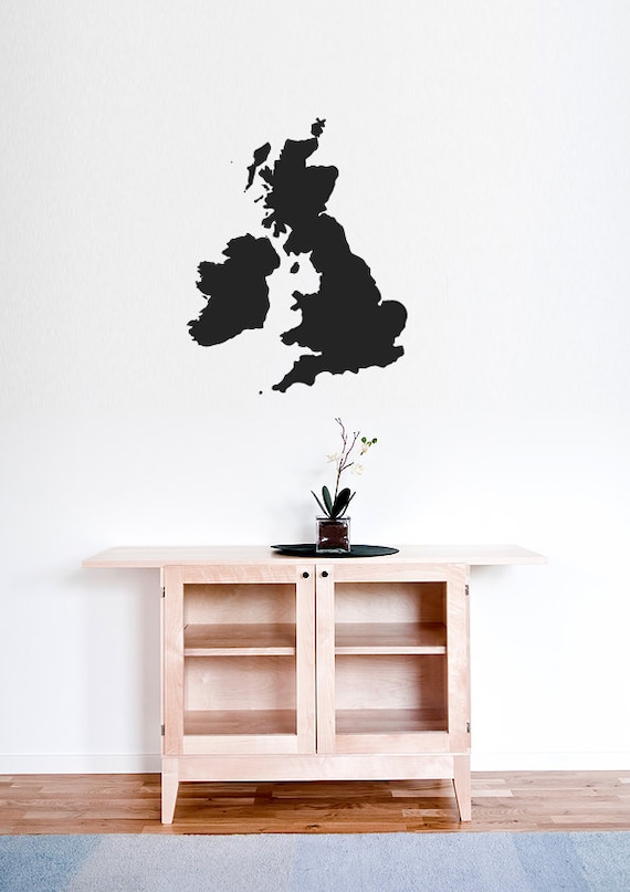 British Isles Map Decal United Kingdom Wall Sticker Atlas | Etsy
