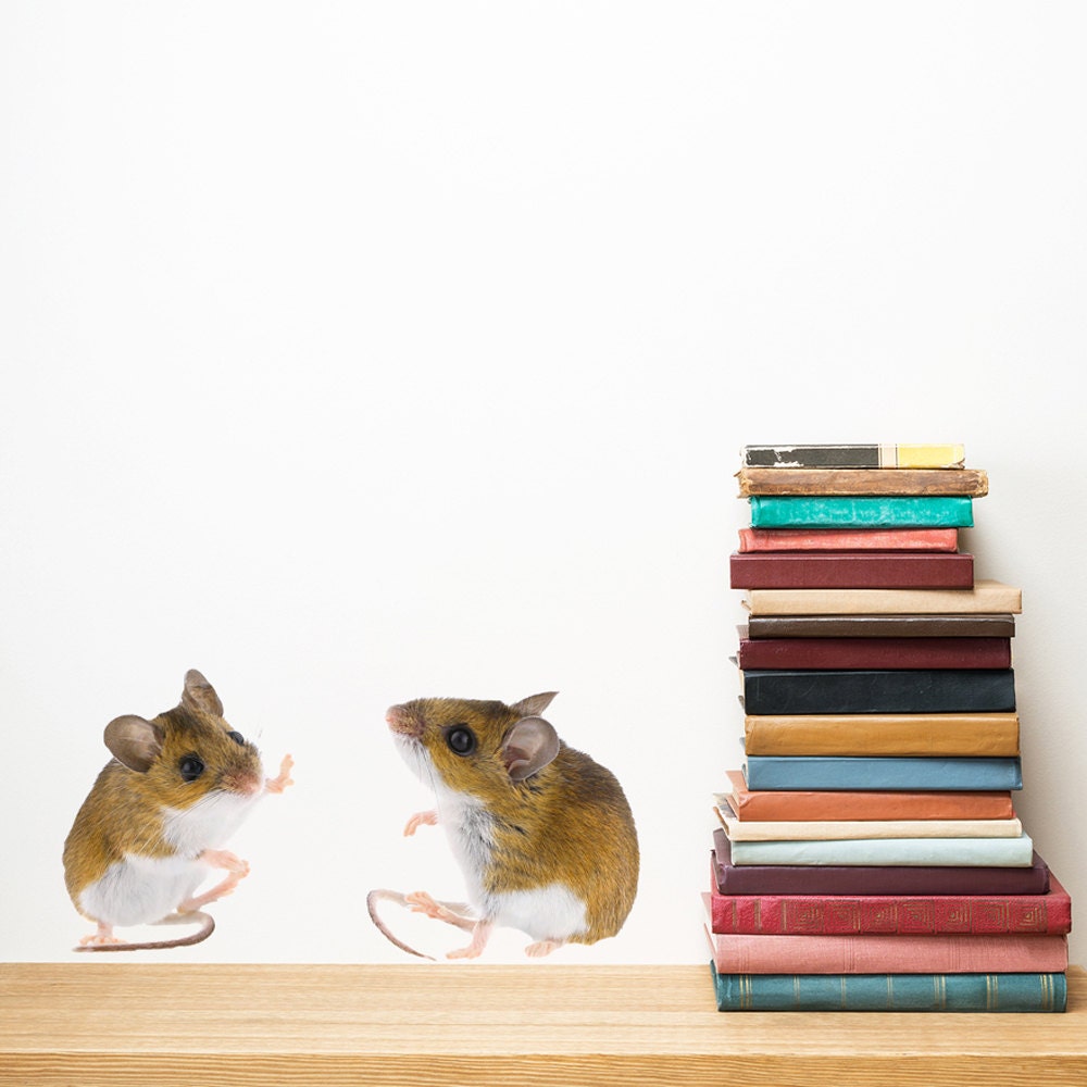 Wild Deer Mice Wall Decals Set of 2 Mouse Wall Stickers Decal Home ...
