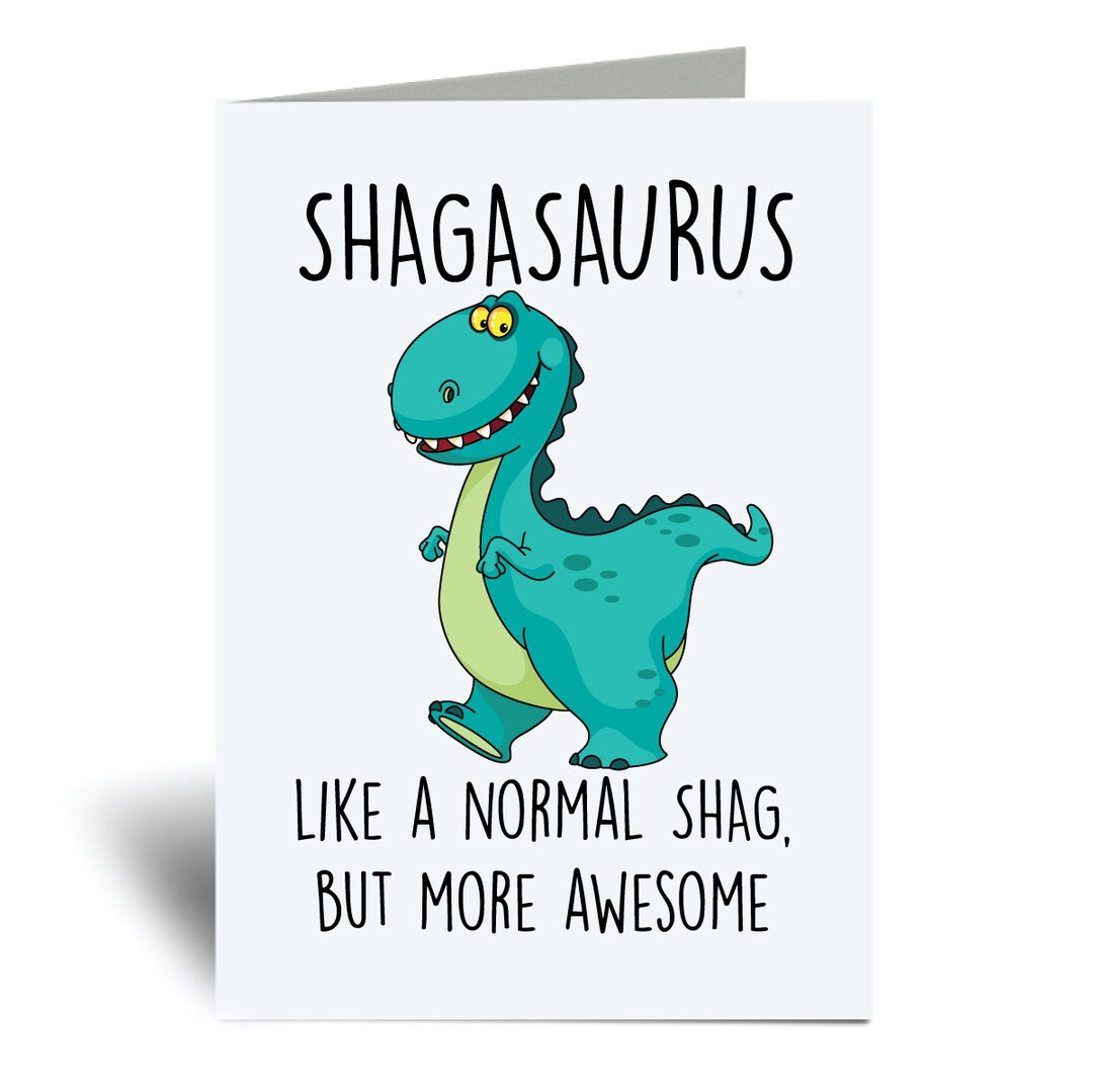 Shag Card Shagasaurus Dinosaur Greeting Birthday Card Fathers Day - Etsy