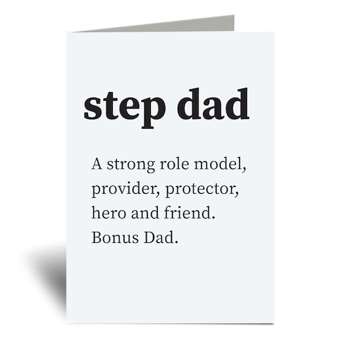 Step Dad Father's Day Card Greeting Card Funny Postcard - Etsy