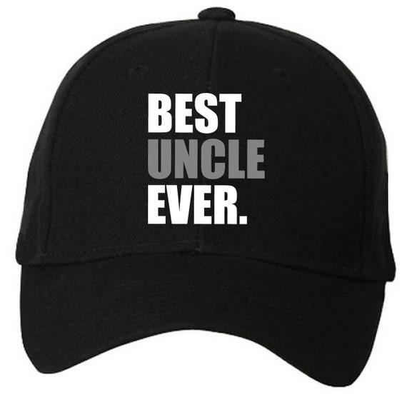 Best Uncle Ever Cap Funny Black Baseball Cap Present Gift | Etsy